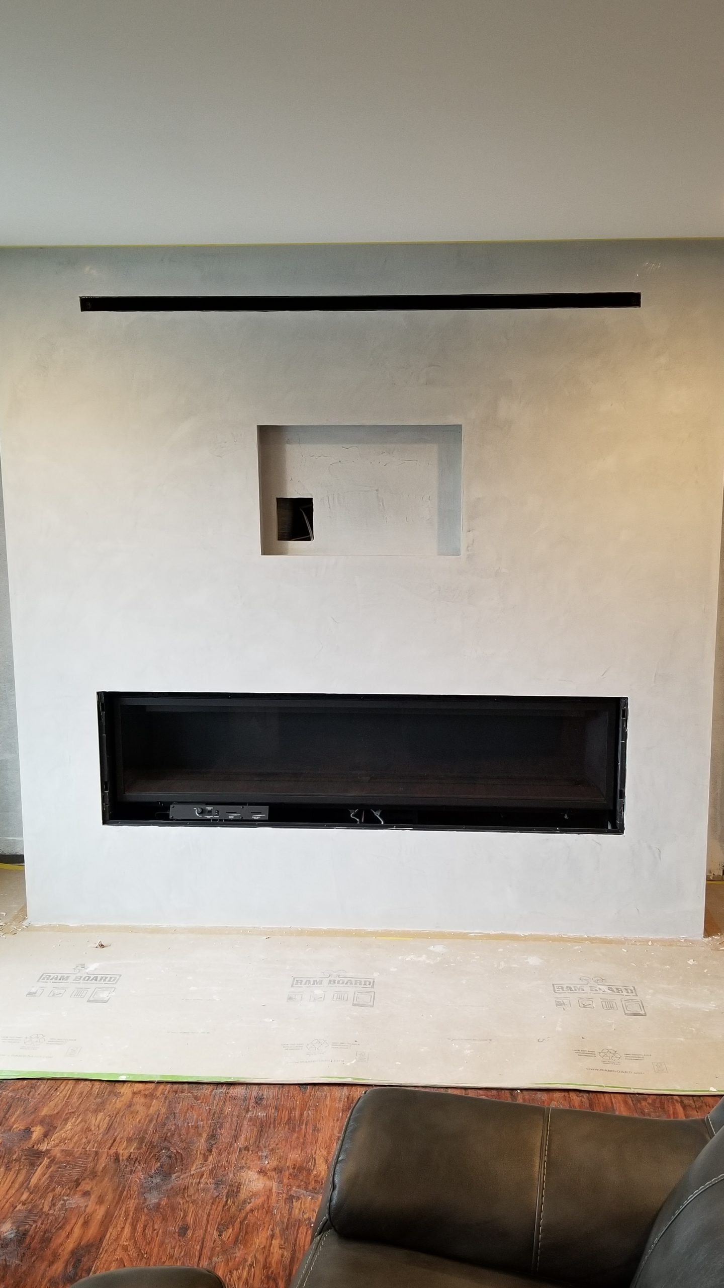 Custom Polished Concrete Fireplace - Venetian Plaster & Microcement ...